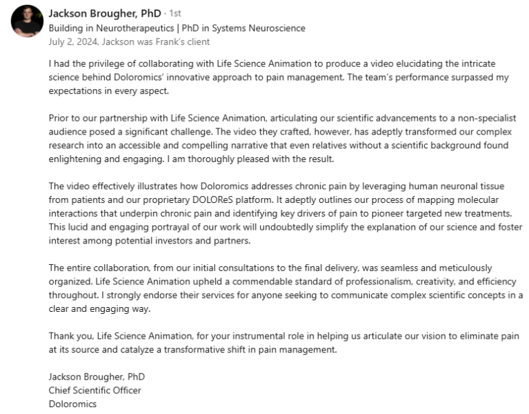 2D Science Animation for Doloromics - Life Science Animation